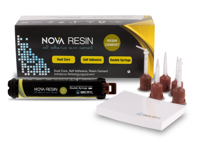 Nova Resin Dual Cure Resin Cement 11gr. Imicryl – EpsilonDental ...